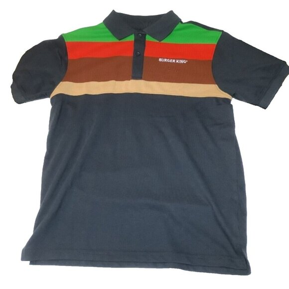 burger king | Shirts | Vintage Burger King Black Multicoloured Employee ...